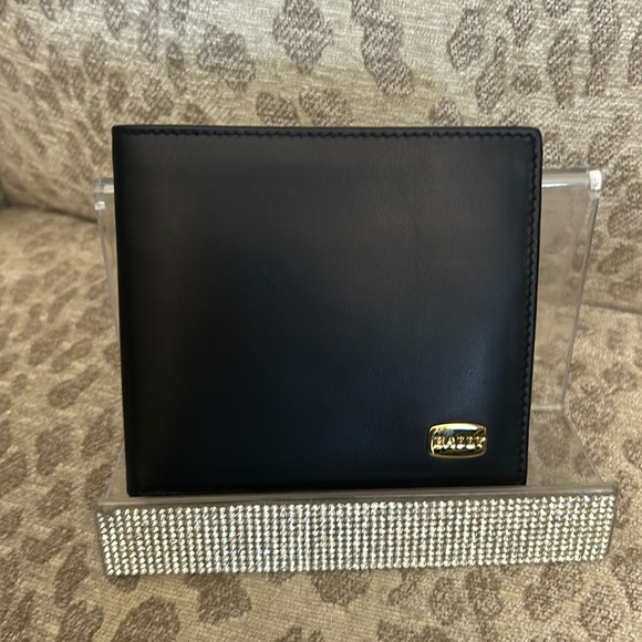 Bally | Bags | Bally Black Leather Bifold Wallet Euc | Poshmark